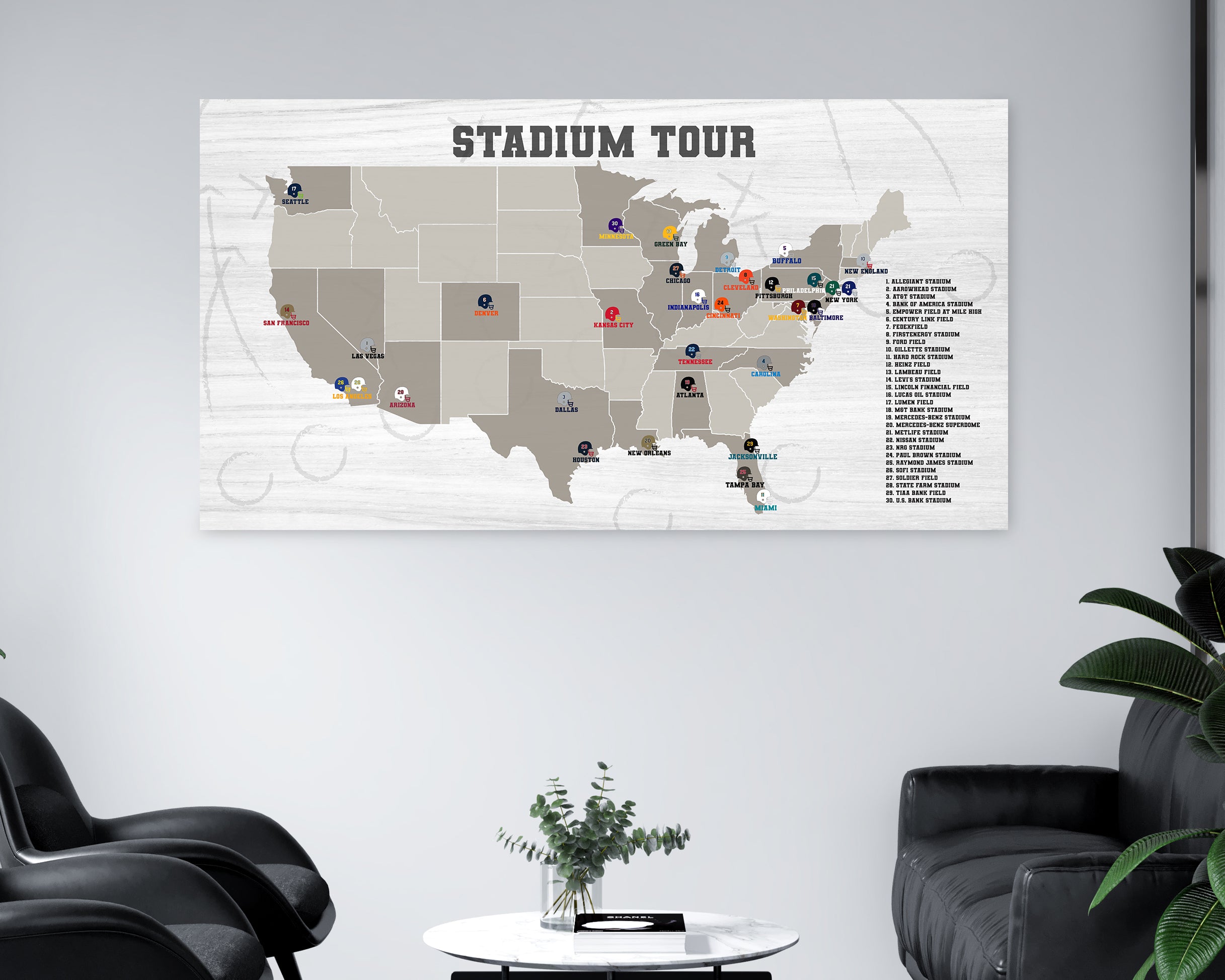 Sports Push Pin Map – Push Pin Map Art